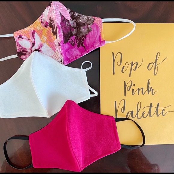 Hand Crafted | Other | Handmade Pop Of Pink Bundleset Face Masks | Poshmark